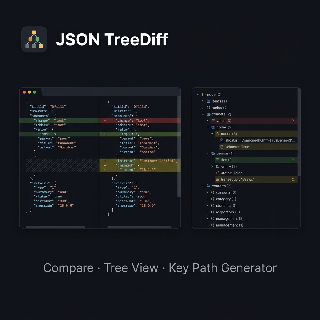 JSON TreeDiff & Compare - Online JSON Diff Tool, Tree Viewer & Key Path ...